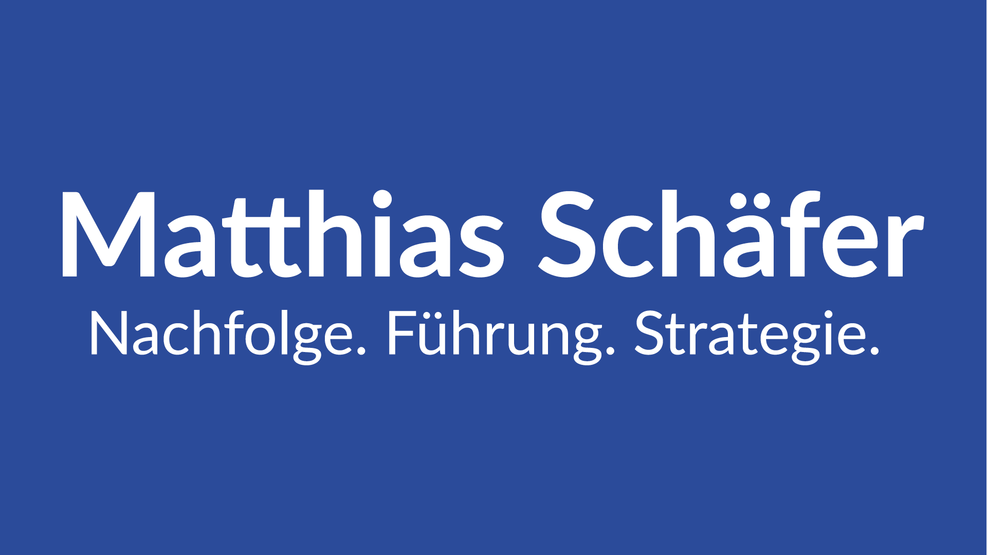 Startseite - Matthias Schäfer